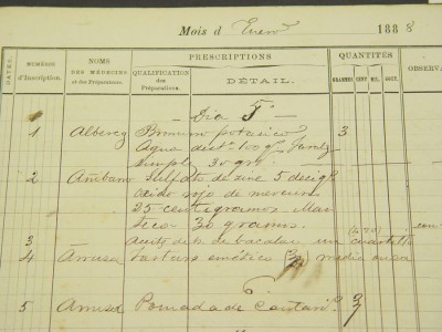 Libro Recetario, primera página | Farmacia Museo Aramburu