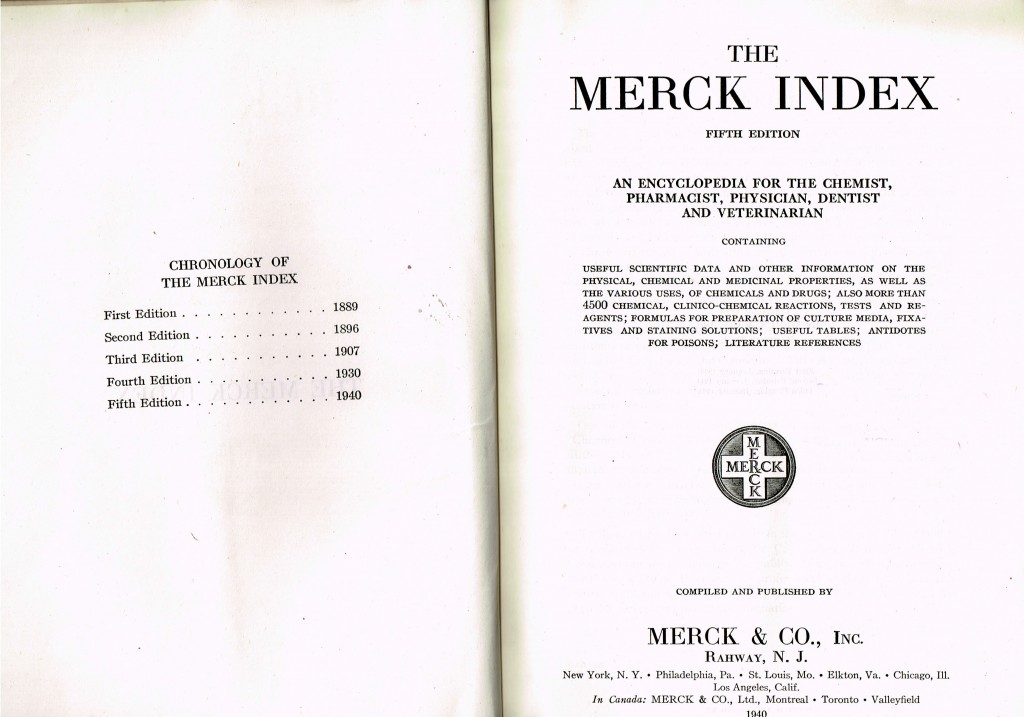 The Merck Index, fifth edition | Farmacia Museo Aramburu